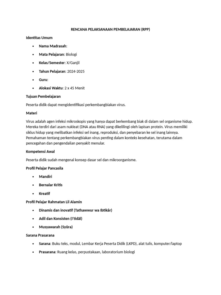 1 Contoh RPP - PSE - Diferensiasi | PDF