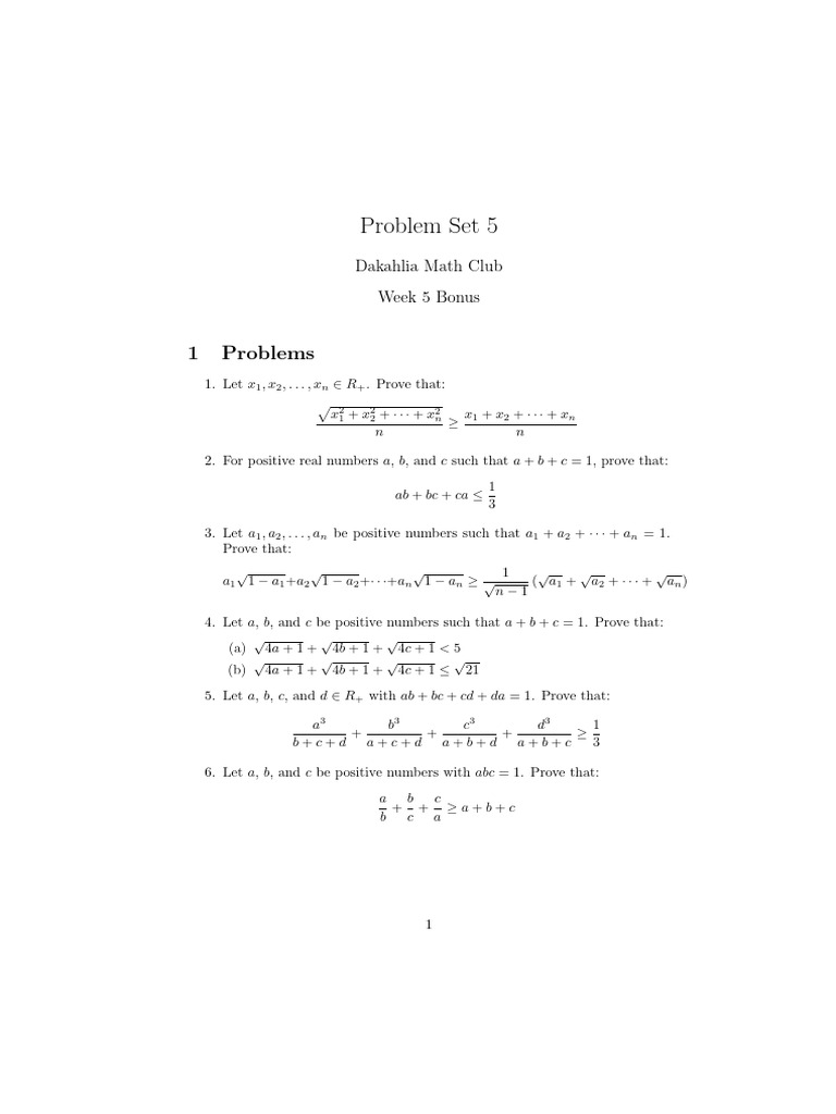 Problem Set 4 Algebra Bonus | PDF