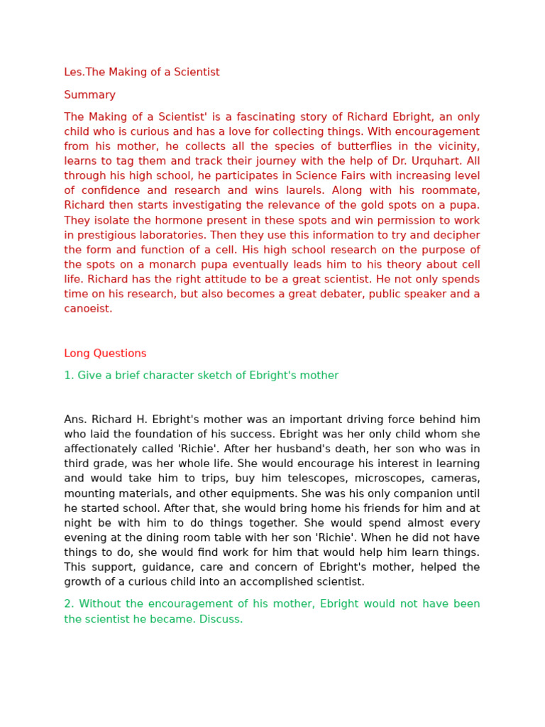 Les - The Making of A Scientist | PDF | Cognition