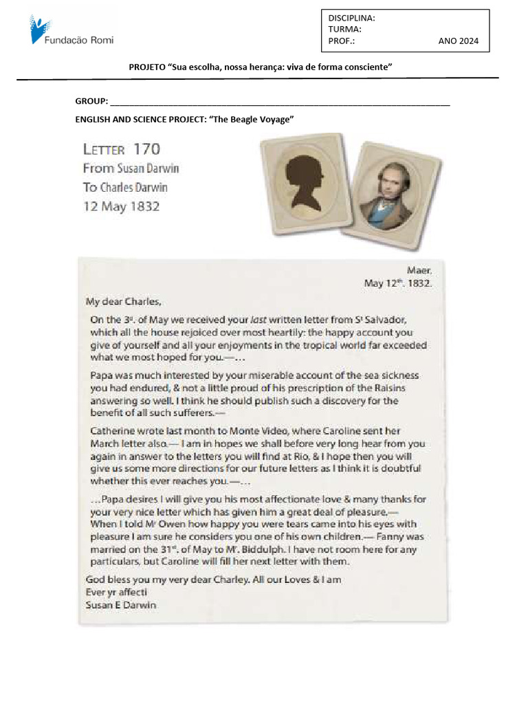 English and Science Project - Letter 170 | PDF | Charles Darwin ...