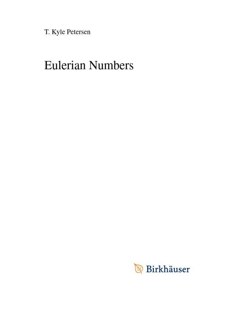 EulerianNumberspre Chapater1 | PDF | Combinatorics | Permutation