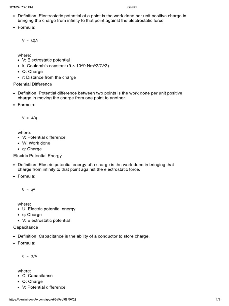 Epc Gemini Formula Sheet | PDF