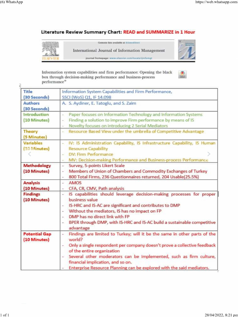 Literature Review Sample | PDF