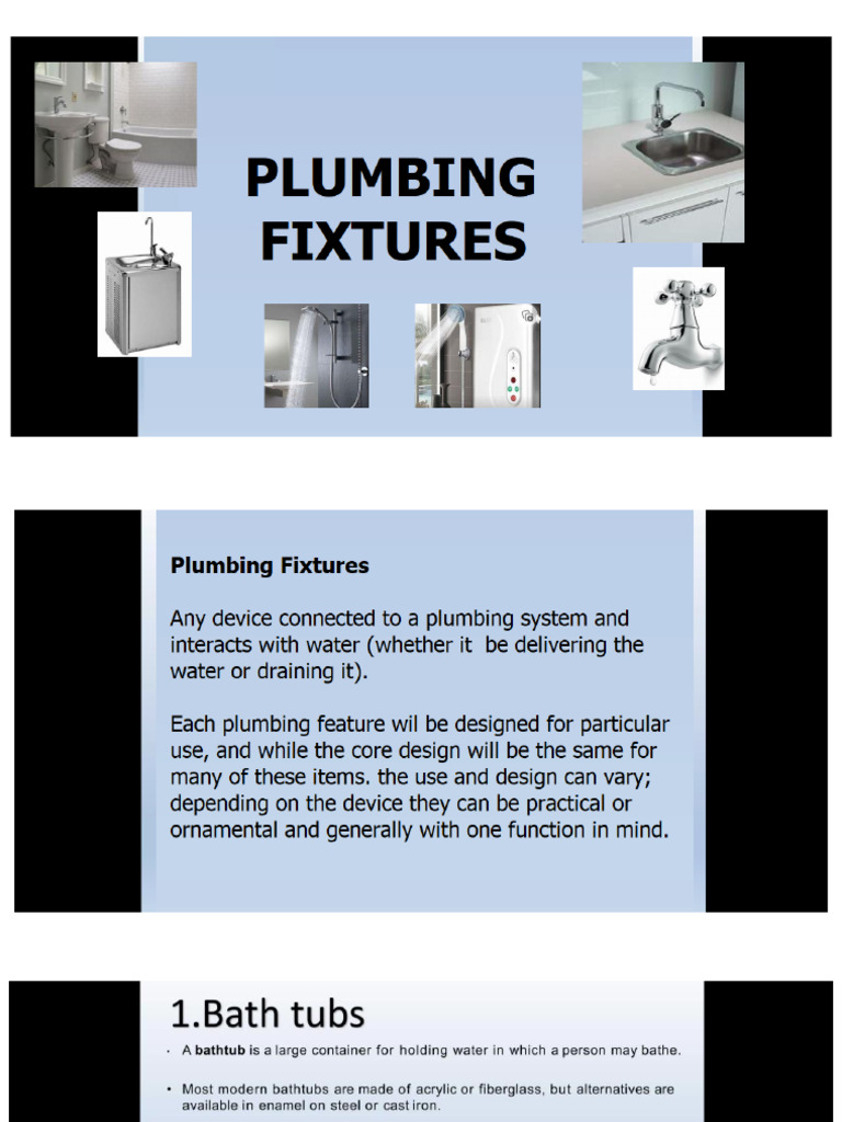 Topic 3 Plumbing Fixtures | PDF