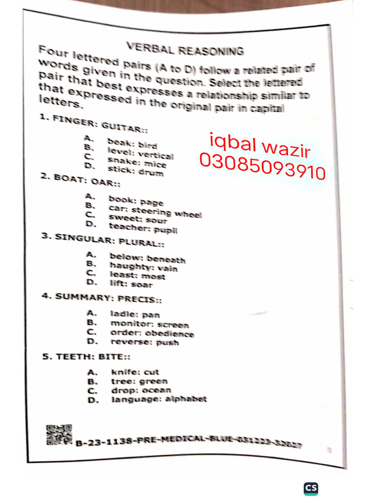 HEC Pre Medical Past Papers 2024 PDF | PDF