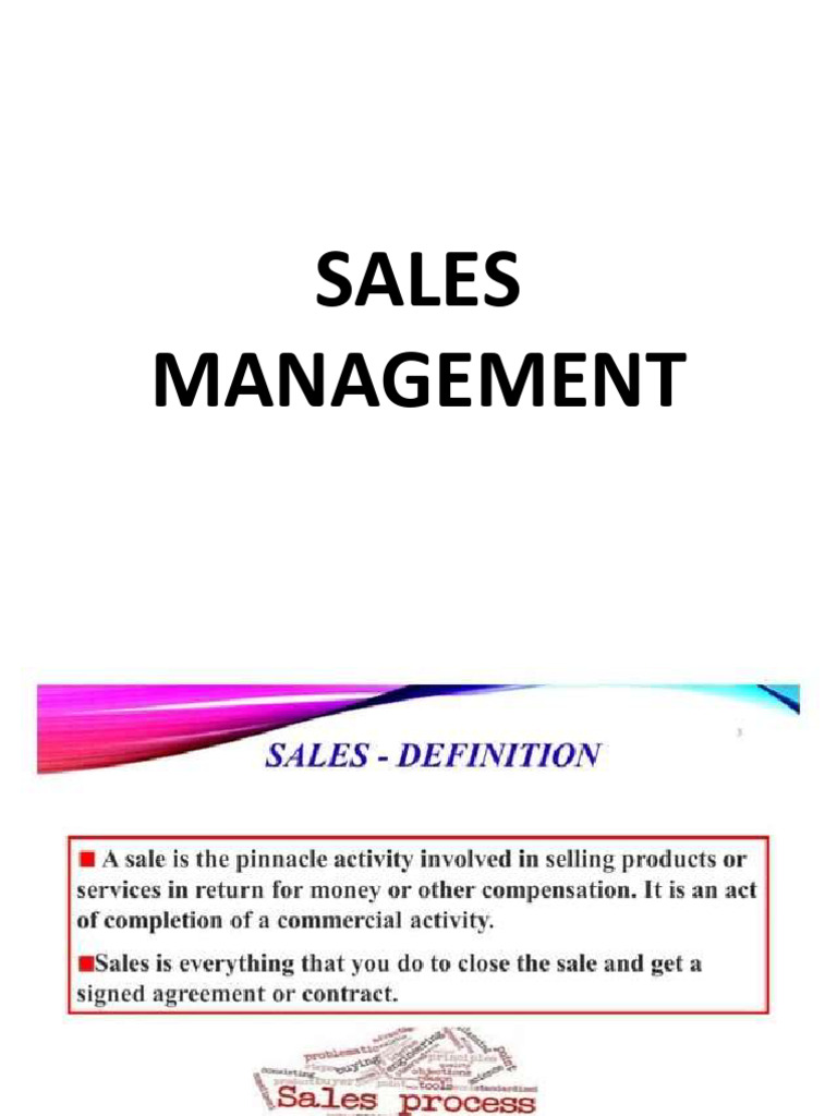 Sales Management | PDF