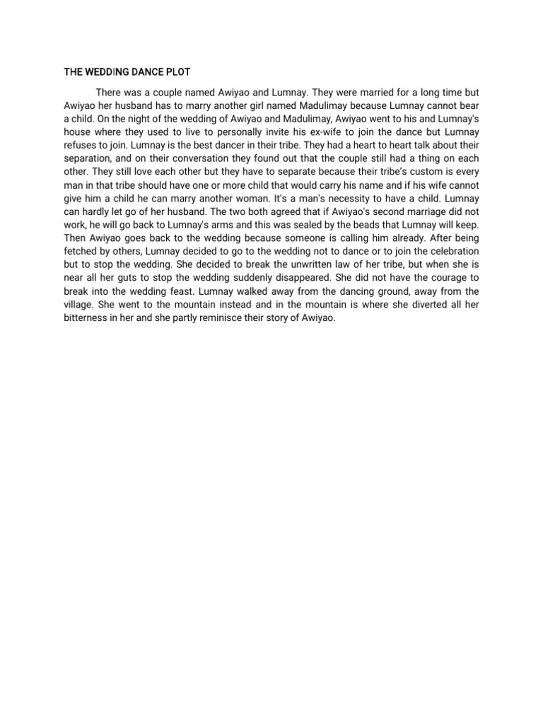 THE WEDDING DANCE Script - BSA3 | PDF