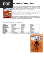 Biography Cereal Box Project Guide | PDF | Word Search