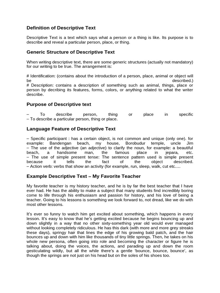 Descriptive | PDF | Verb | Adjective