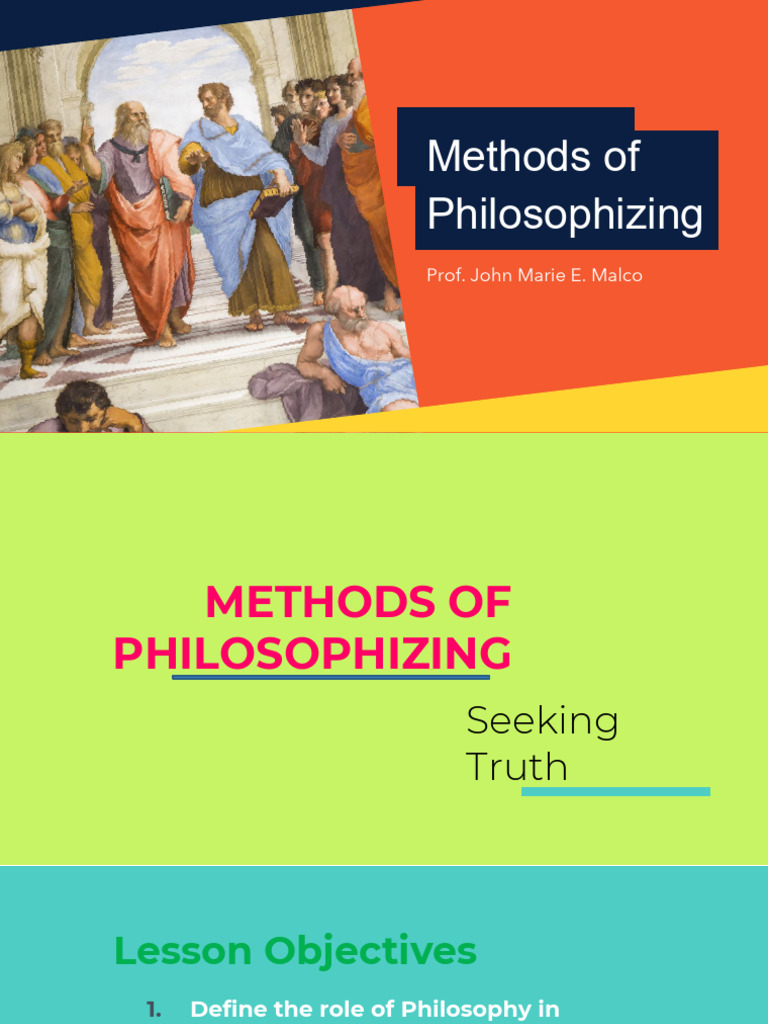 Philo 1.4-Methods of Philosophizing | PDF | Truth | Knowledge
