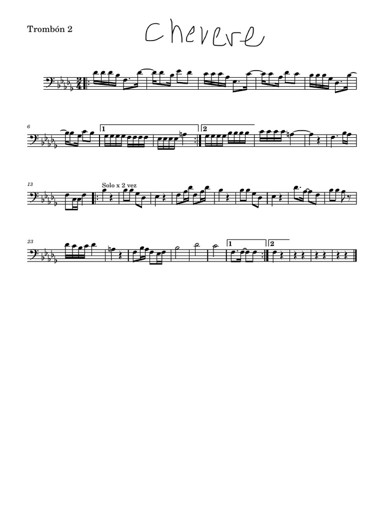 Trombón 2: Qué Chévere Textbook | PDF