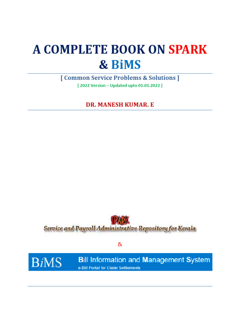 A Complete Book On Spark & BiMS (Updated Version) - Manesh Kumar E | PDF