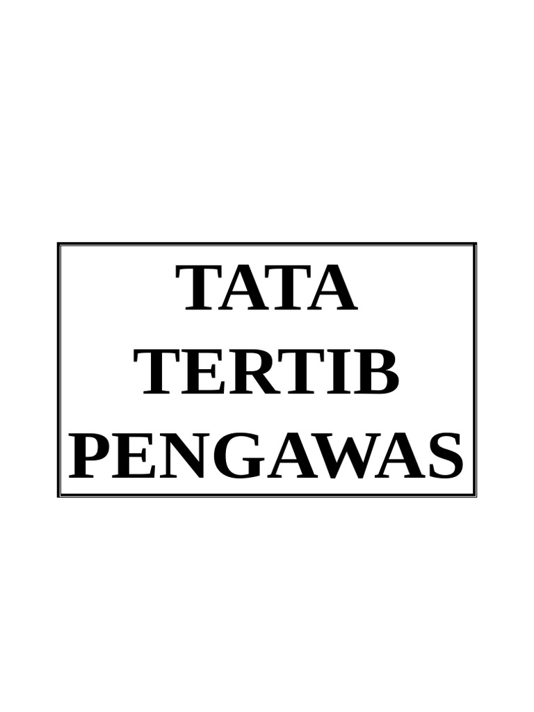 Tata Tertib Pengawas | PDF