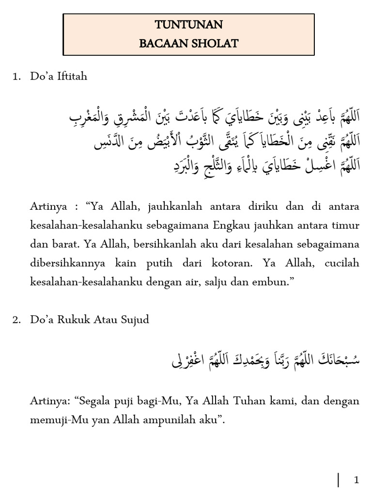 Buku Do'a Fix & Doa Solat | PDF