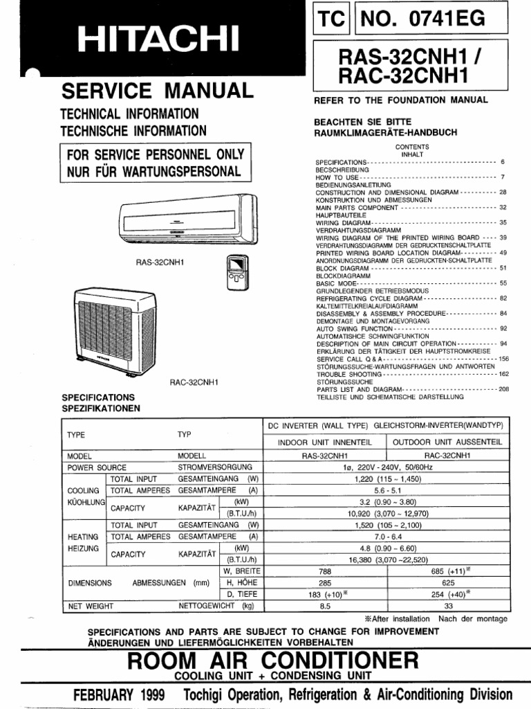 Aire Acondicionado Hitachi | PDF