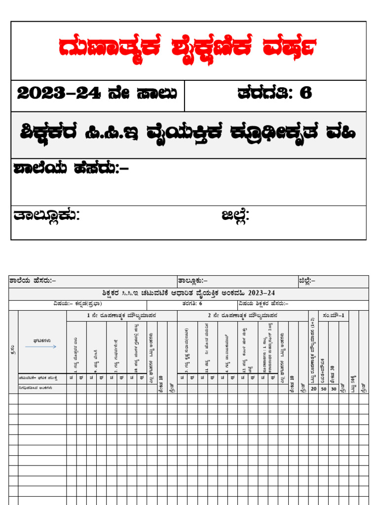 6-7 Teacher Indvsl 2023-Anju | PDF