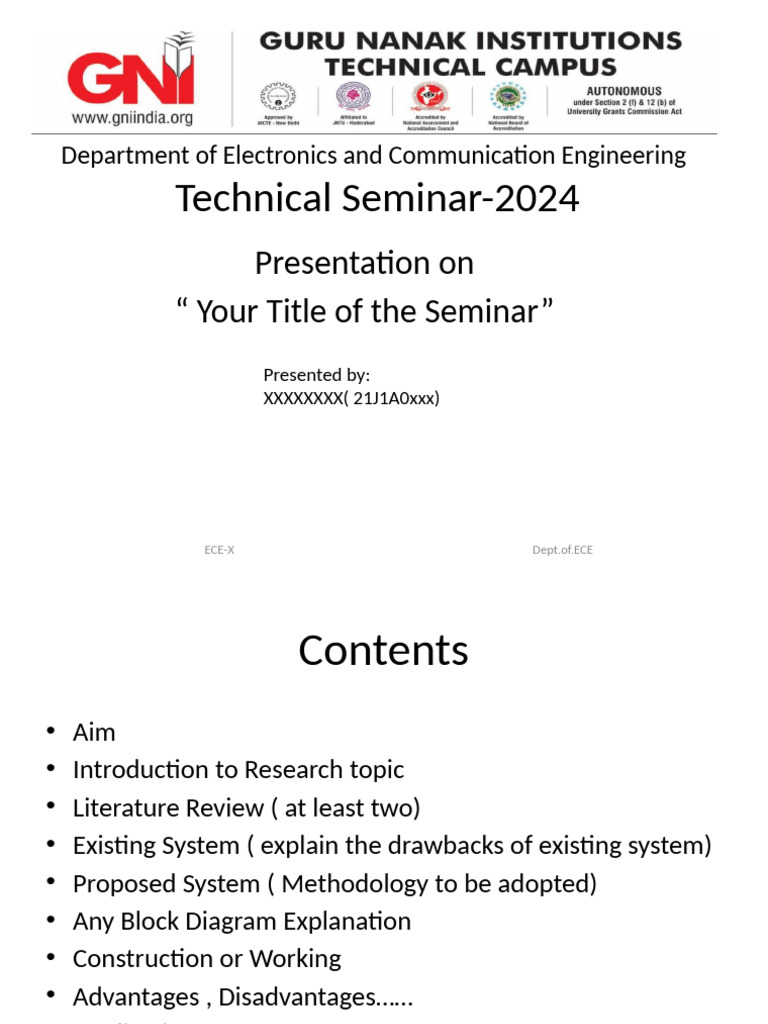 Technical Seminar | PDF