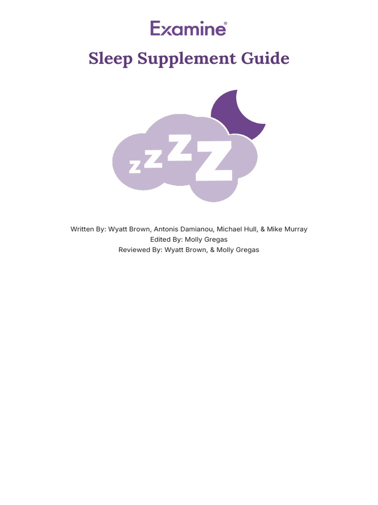 Supplement Guide Sleep | PDF | Sleep | Circadian Rhythm