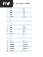 Números del 1 al 100 en francés | PDF