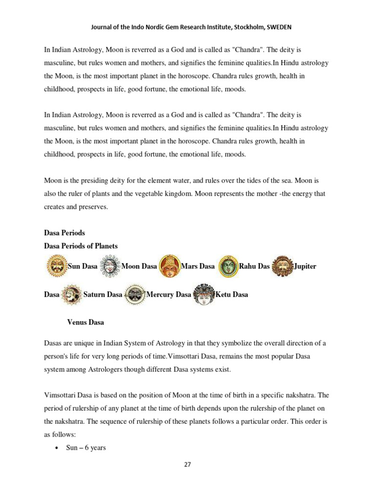 Dasas and Its Calculation | PDF | Planets In Astrology | Astrological Sign