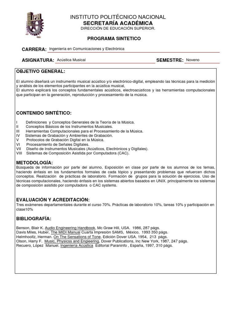 Acustica Musical | PDF | Instrumentos musicales | Notación musical