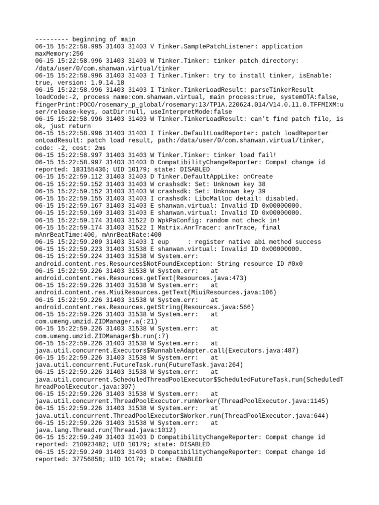 Com - Shanwan.virtual Logcat | PDF | Android (Operating System) | Software Engineering