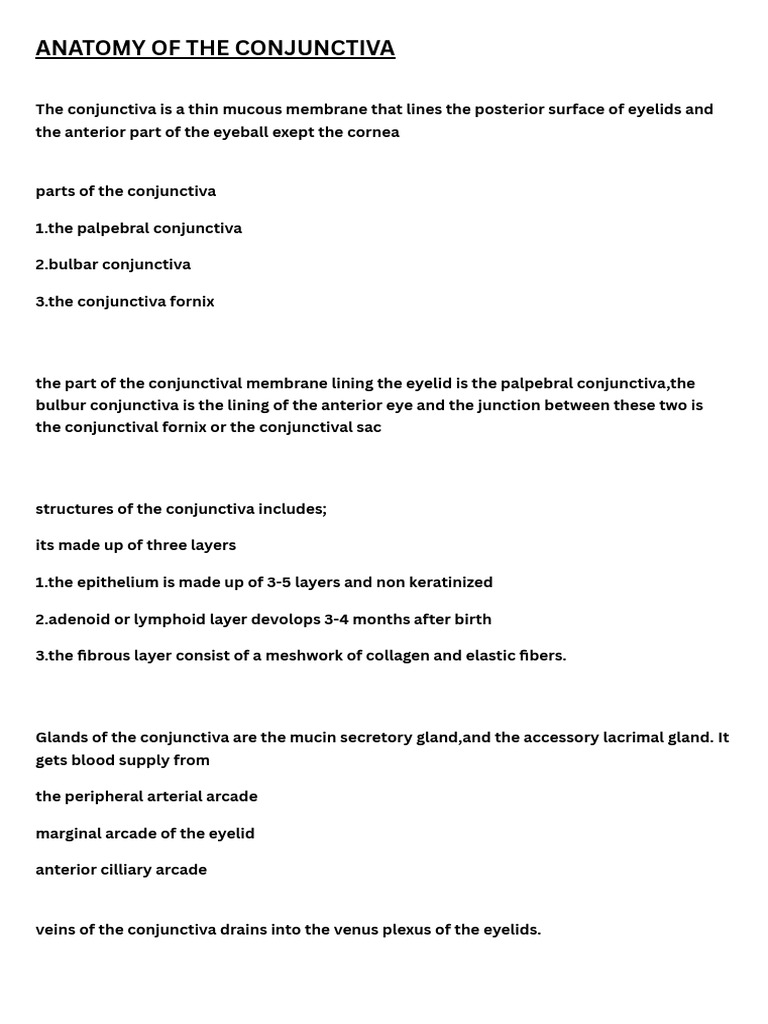 Anatomy and Types of Conjunctivitis | PDF | Medical Specialties ...
