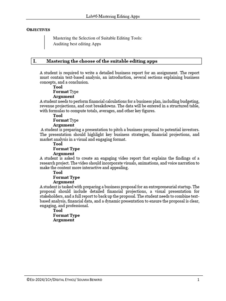 Lab#6-Mastering Editing Apps | PDF | Computing | Information Technology