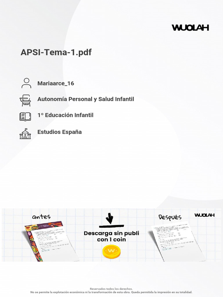 APSI-Tema-1.pdf: Mariaarce - 16 Autonomía Personal y Salud Infantil 1º Educación Infantil ...