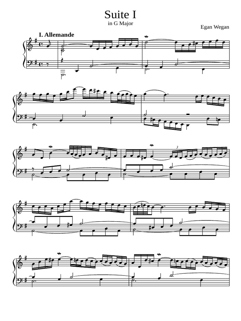 Suite No.1 For Piano in G Major Op.131 | PDF | Elements Of Music ...