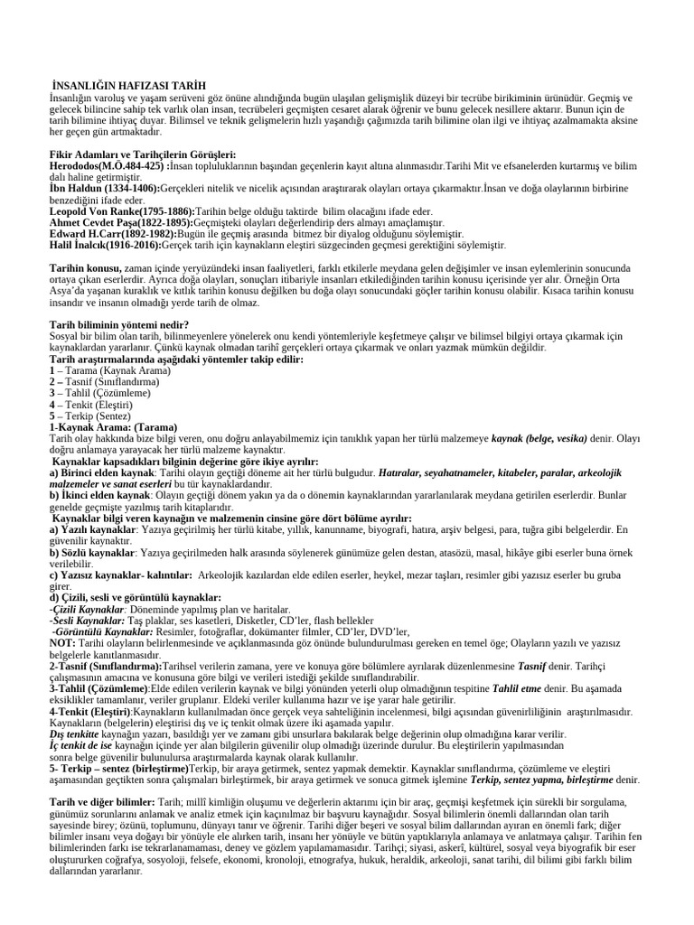 Tarih Bilimi | PDF