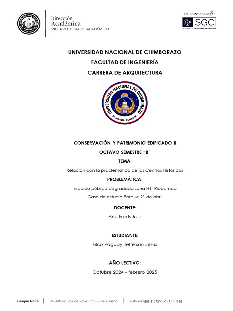Universidad Nacional de Chimborazo Facultad de Ingeniería Carrera de ...