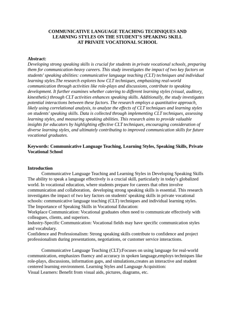 Academic Writing | PDF | Learning Styles | Learning