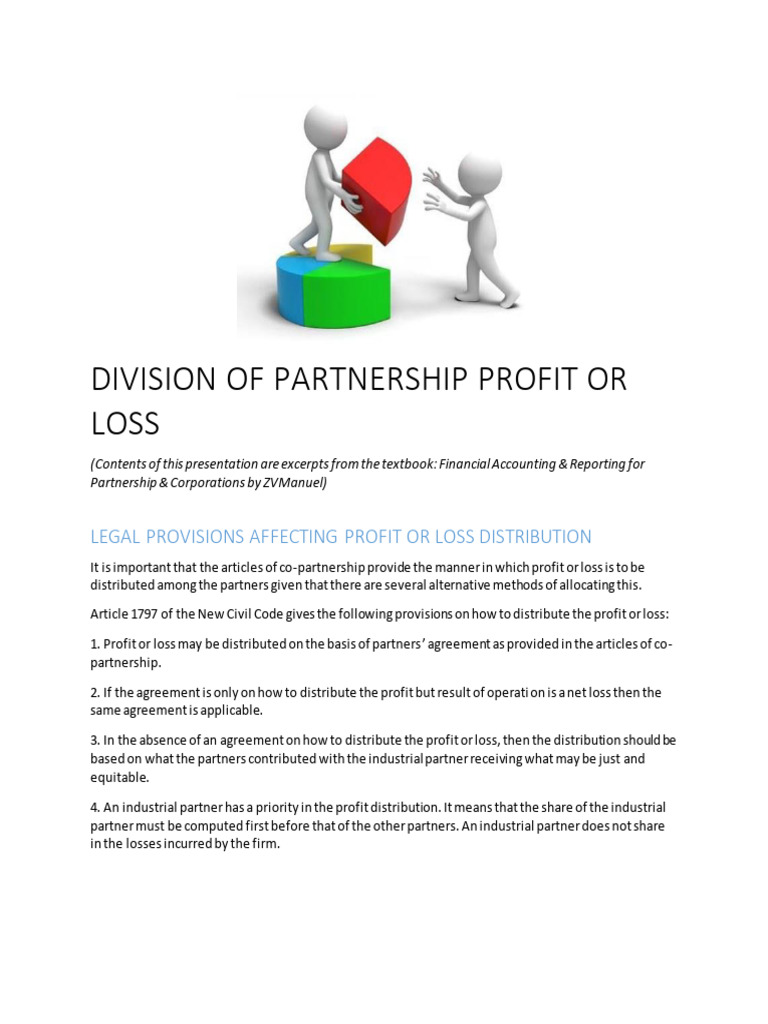 Partnership Profit and Loss Distribution | PDF | Partnership | Salary