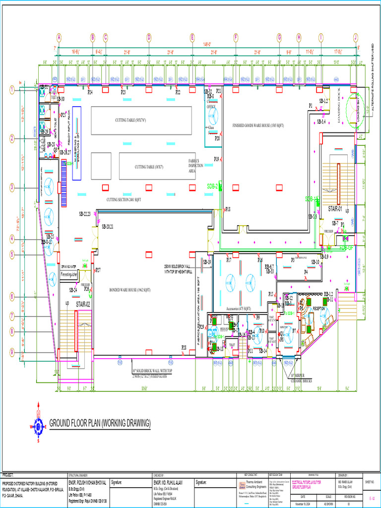 Ground Floor Plan (Working Drawing) : STAIR-01 | PDF