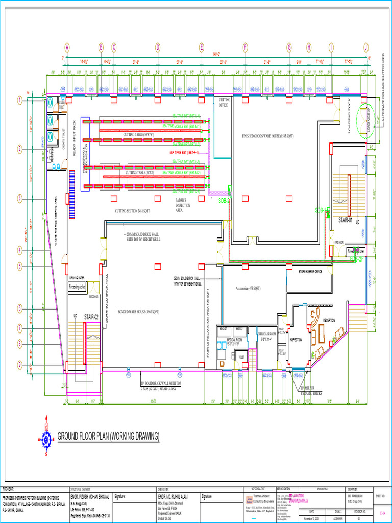 Ground Floor Plan (Working Drawing) : STAIR-01 | PDF