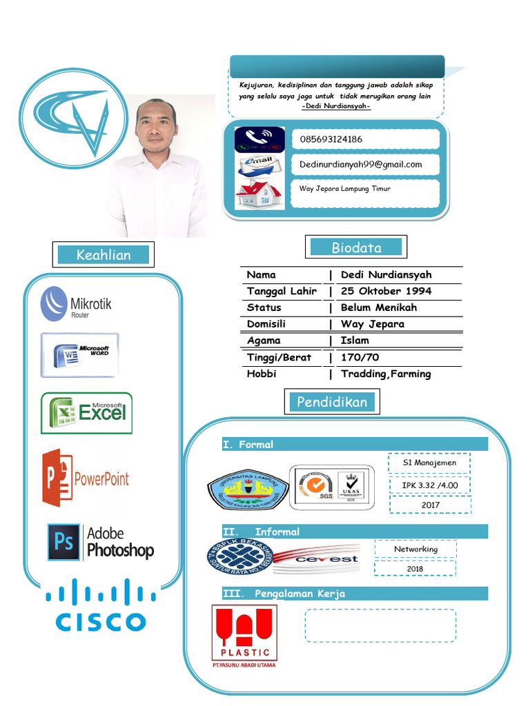 CV Dedi Terbaru | PDF