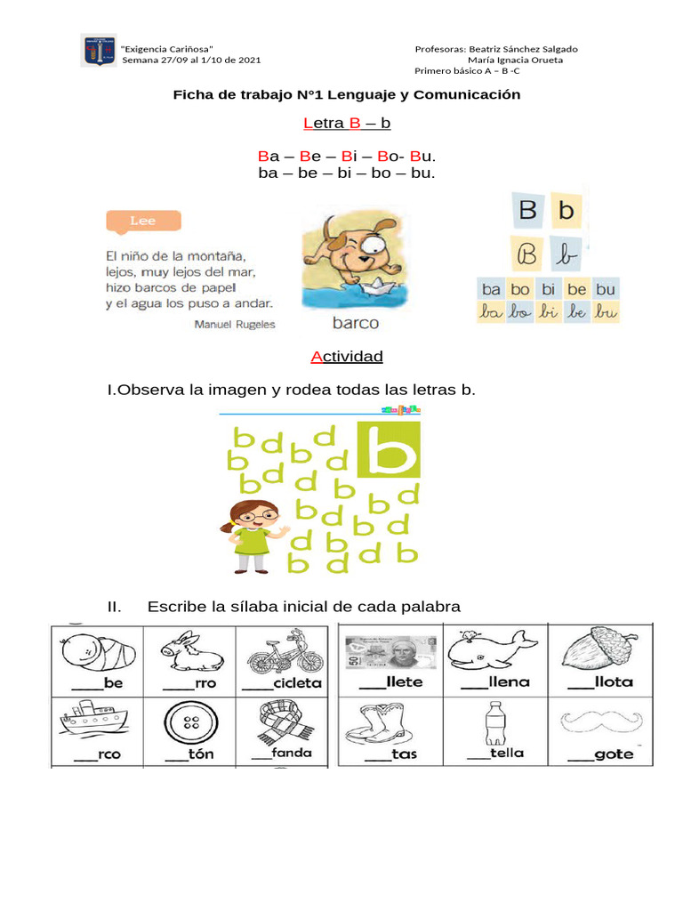 Actividad Letra B - 29!09!2021 | PDF