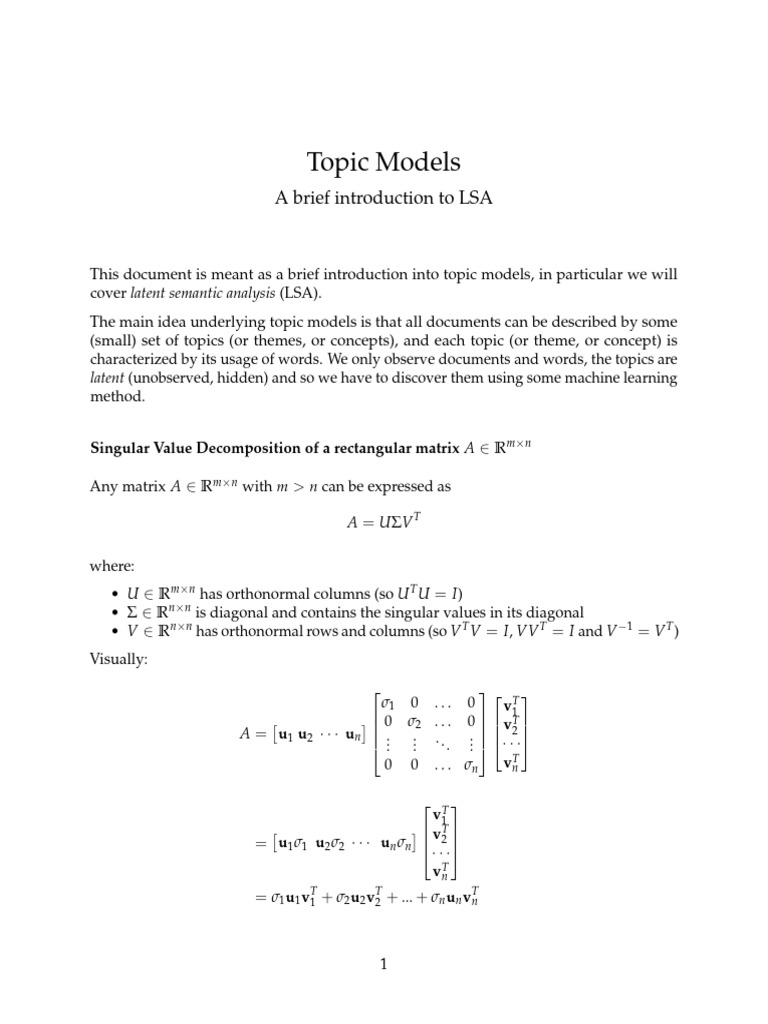 5 Lsa | PDF | Matrix (Mathematics) | Operator Theory
