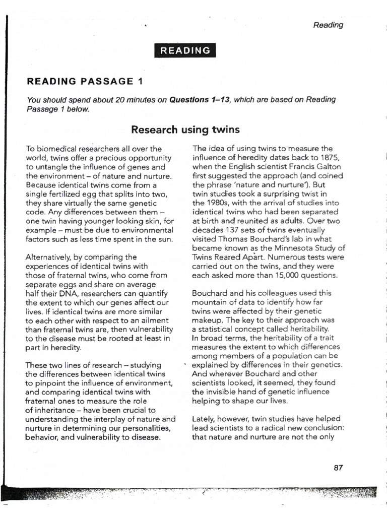 Research Using Twins | PDF