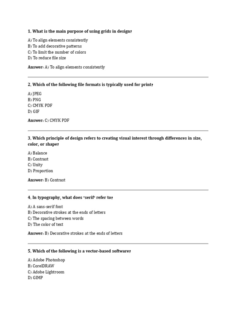 MCQ of Graphic Design A-Z | PDF | Adobe Photoshop | Image Editing