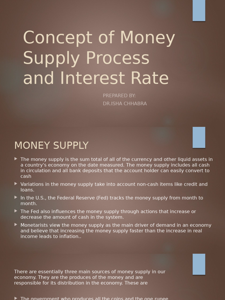 Concept of Money Supply Process and Interest Rate | PDF | Money Supply ...