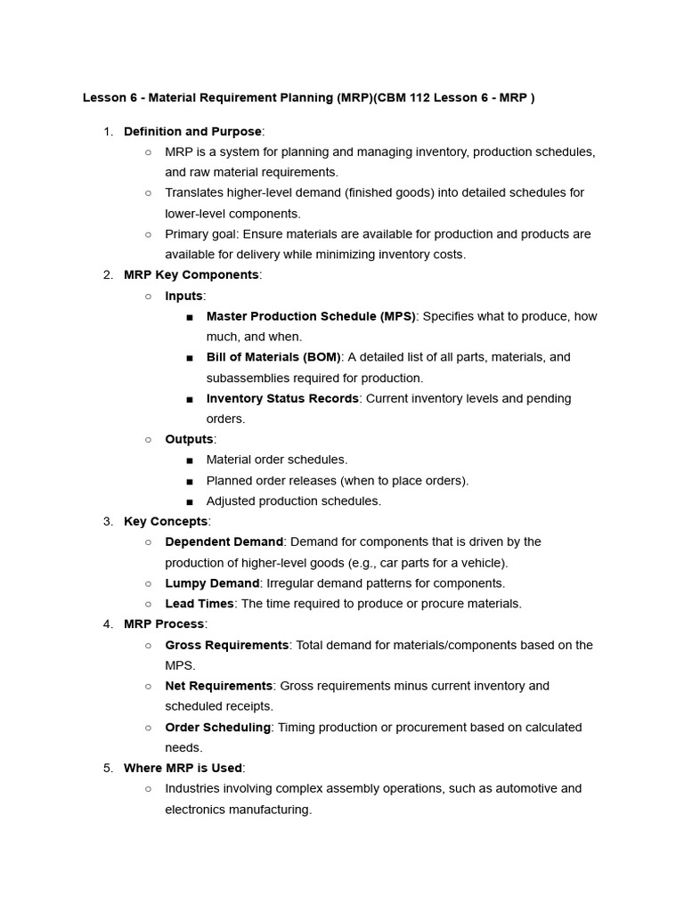 CBM L6-7 Summary | PDF | Quality Assurance | Systems Thinking