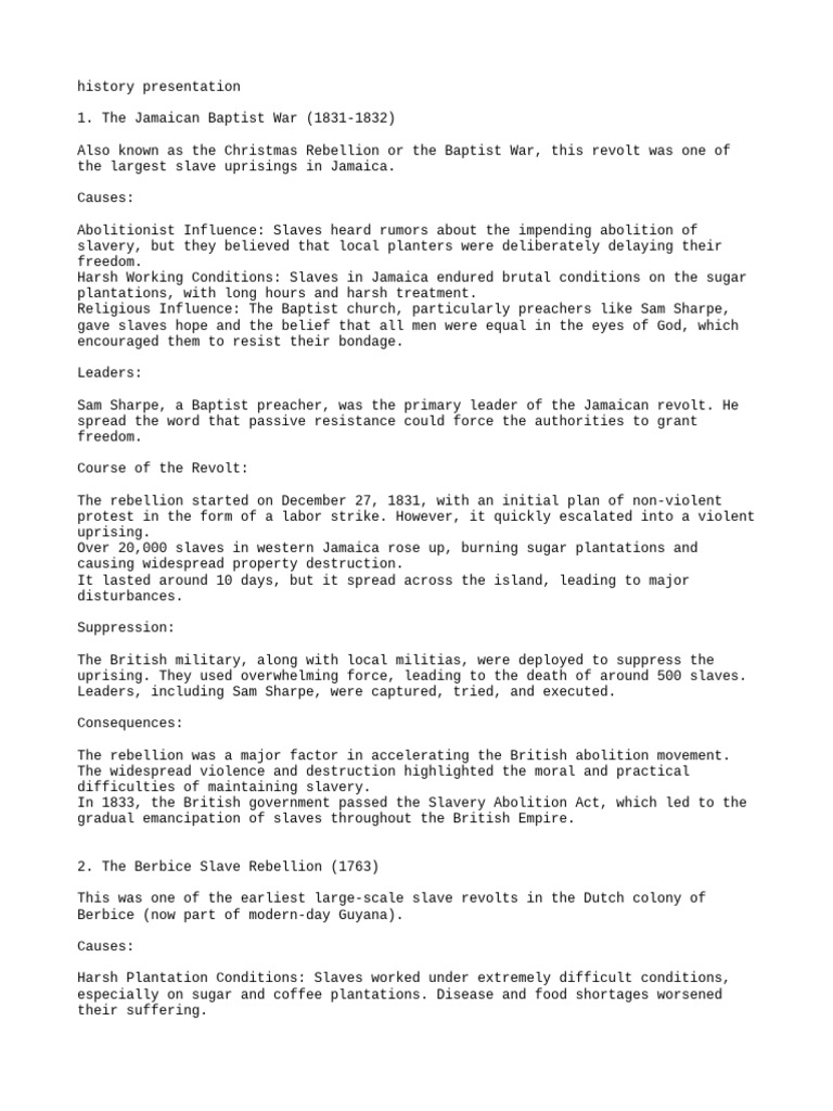 History Presentation | PDF | Slavery | Abolitionism