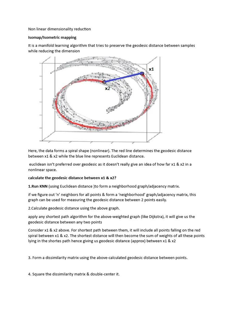 Non Linear Dimensionality Reduction | PDF