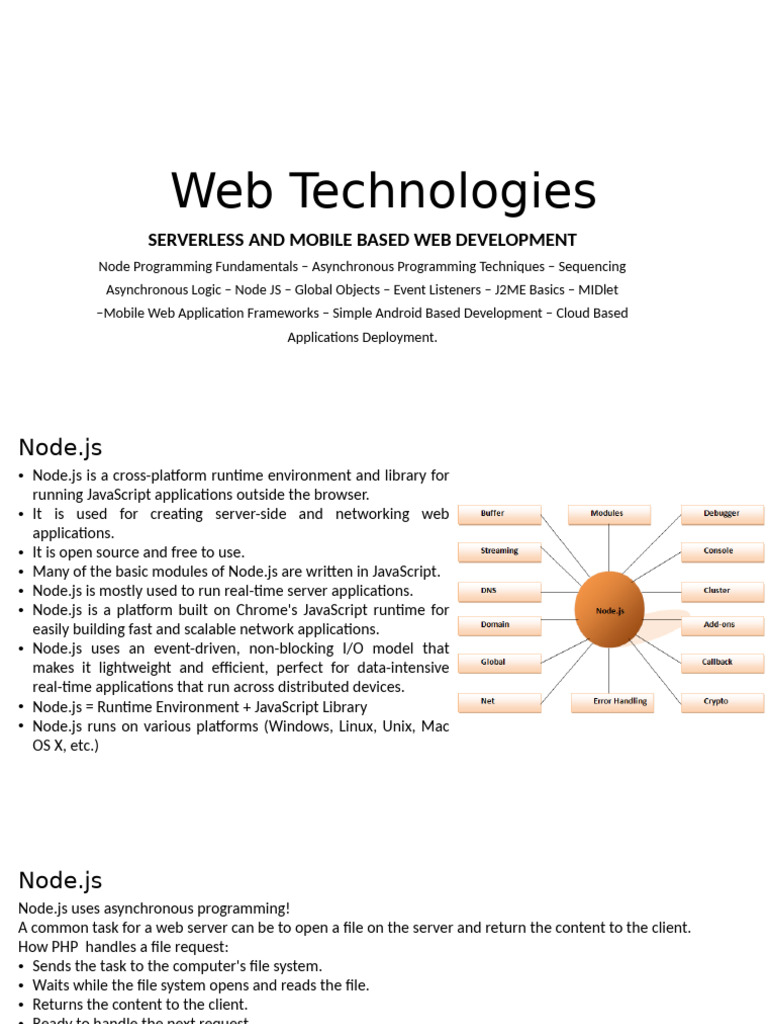 Web Technologies Unit 5 Part 1 | PDF | Software | System Software
