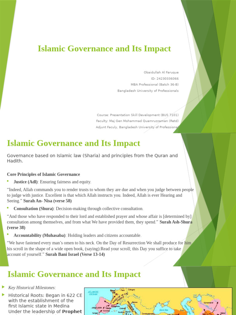 Islamic Governance and Its Impact (Revised) | PDF | Caliphate | Sharia