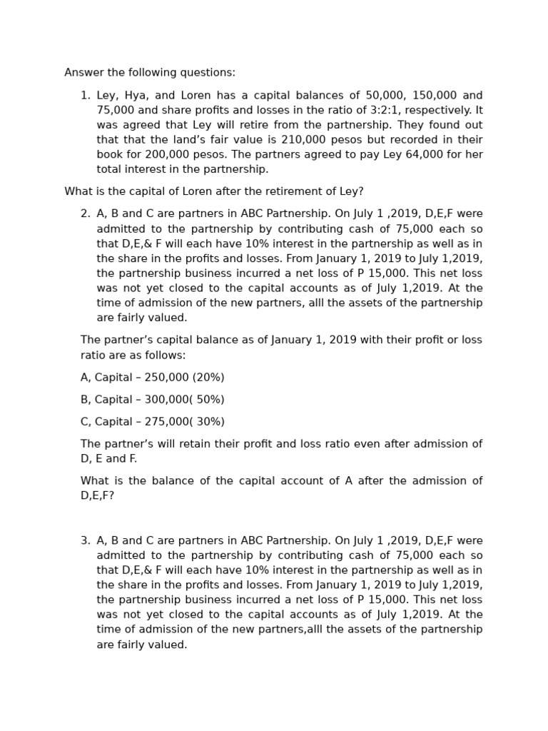 Dissolution Problem | PDF | Partnership | Economies Dissolution Problem | PDF | Partnership | Economies