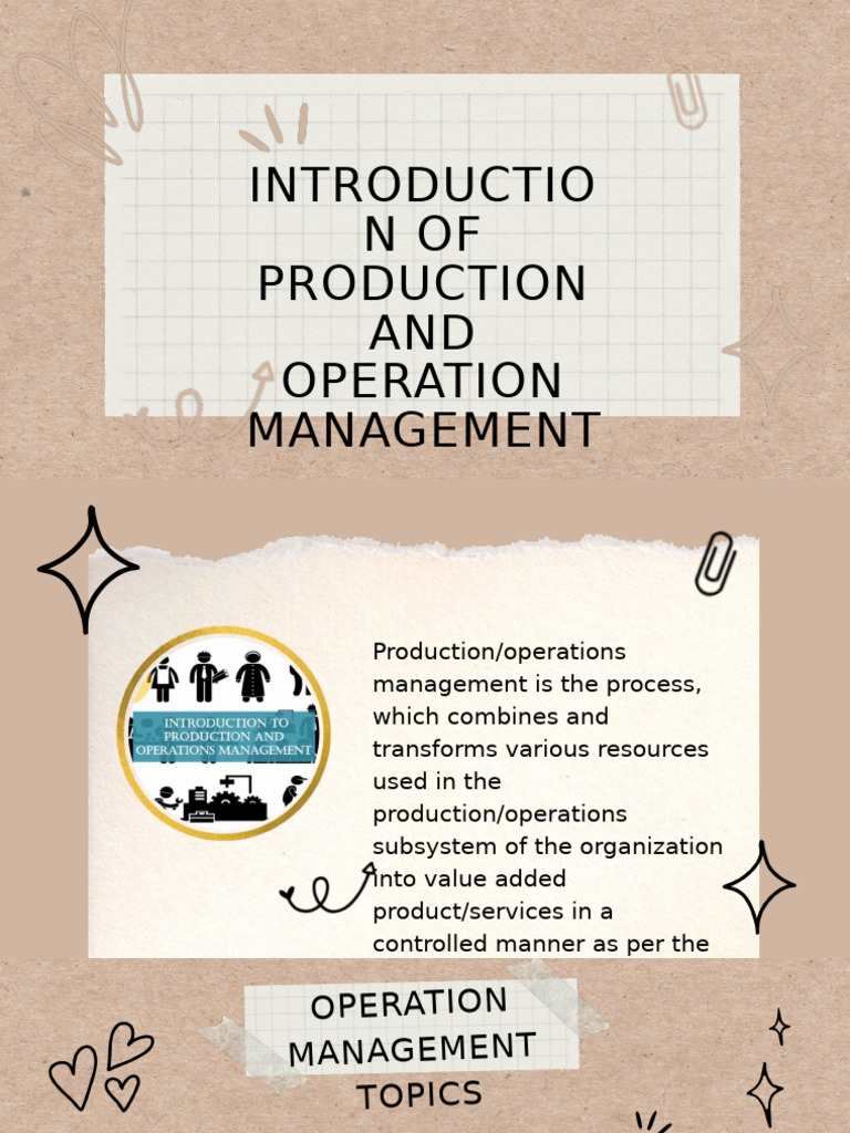 Lesson1 Introduction of Production and Operation Management | PDF ...