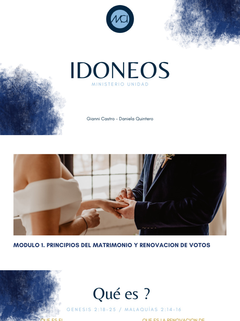 IDONEOS. Módulo 1 | PDF | Matrimonio | Creencia religiosa y doctrina